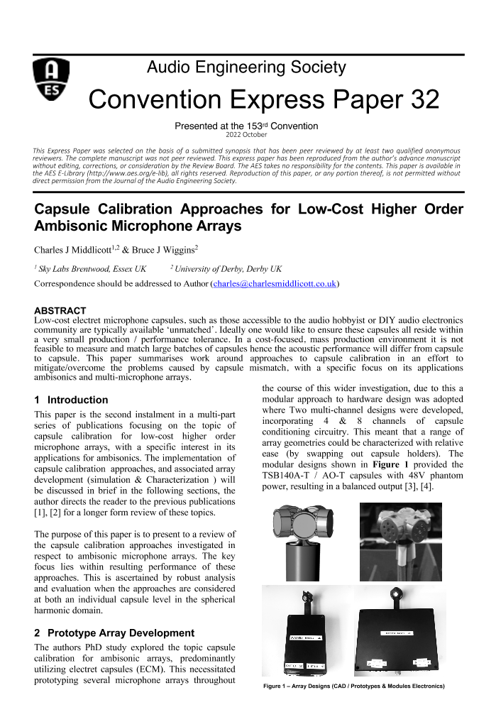 AES E-Library » Capsule Calibration Approaches for Low-Cost Higher ... AES E-Library » Capsule Calibration Approaches for Low-Cost Higher ...