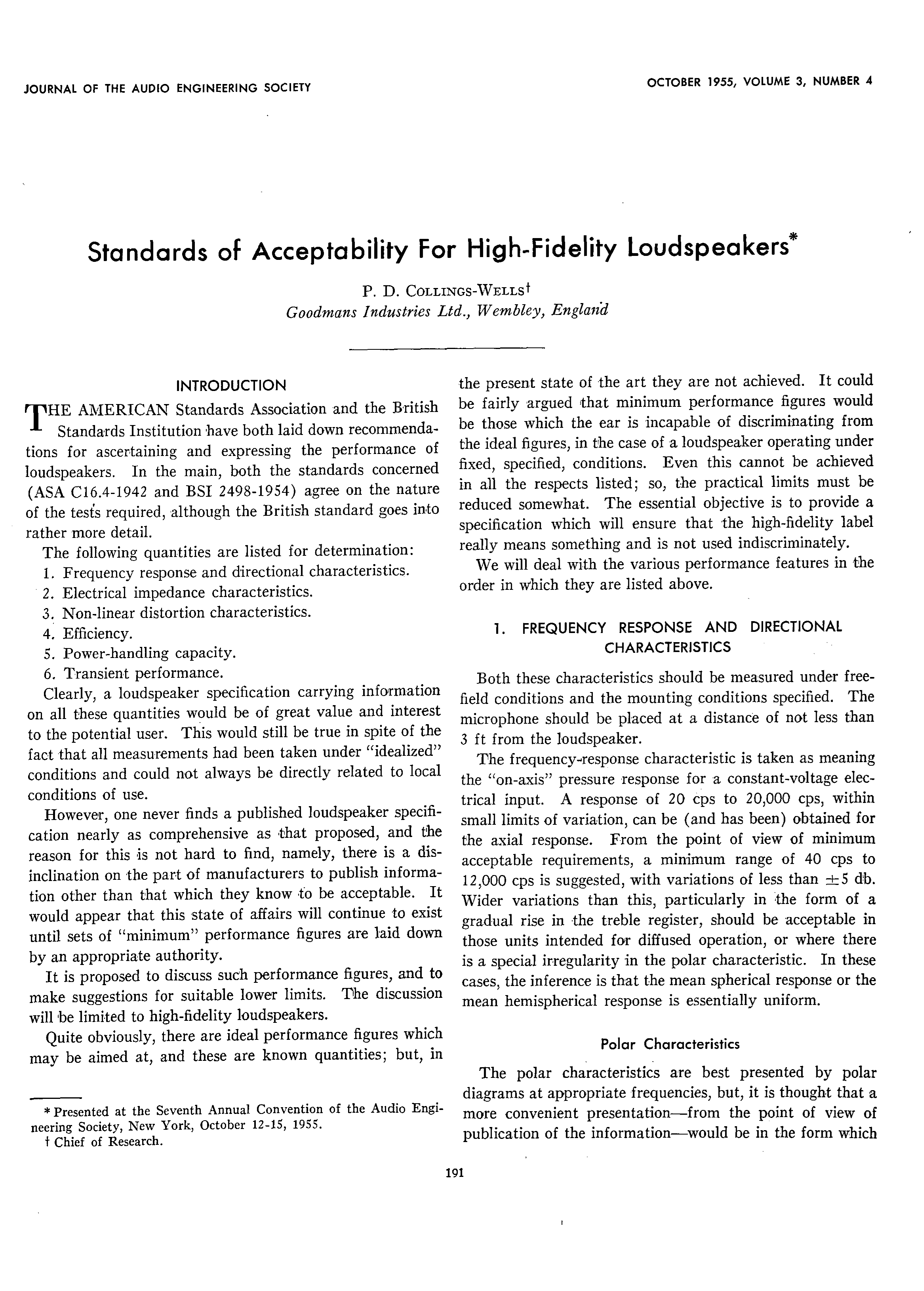 AES E Library Standards Of Acceptability For High Fidelity Loudspeakers aes-e-library-standards-of-acceptability-for-high-fidelity-loudspeakers